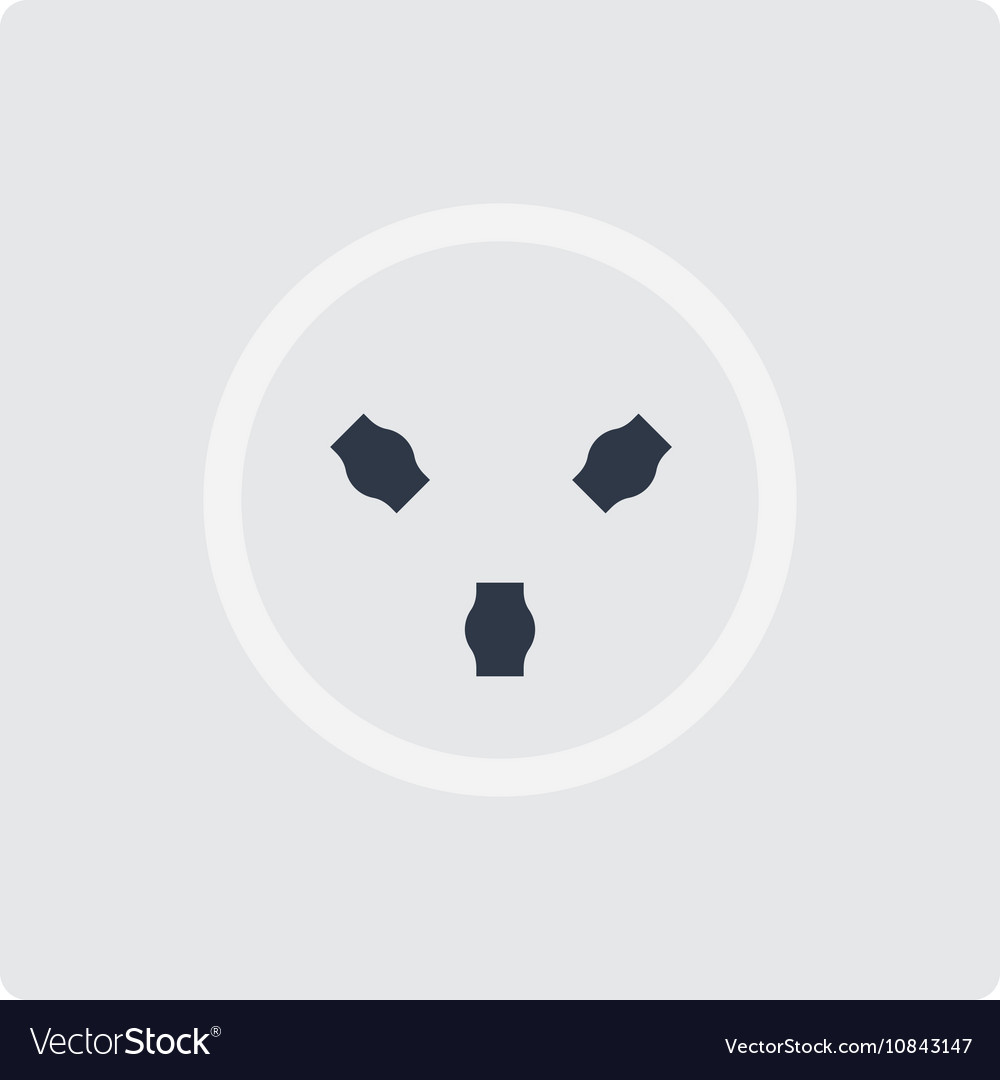 Electrical outlet plug Royalty Free Vector Image