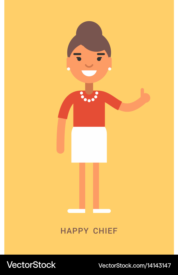 Expressions and emotions happy chief smiling Vector Image