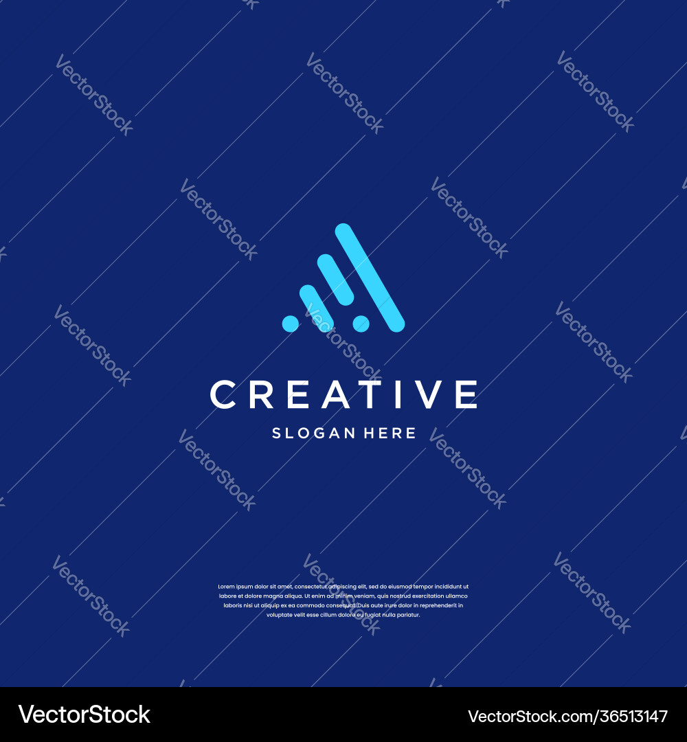 Letter a tech logo design inspiration Royalty Free Vector