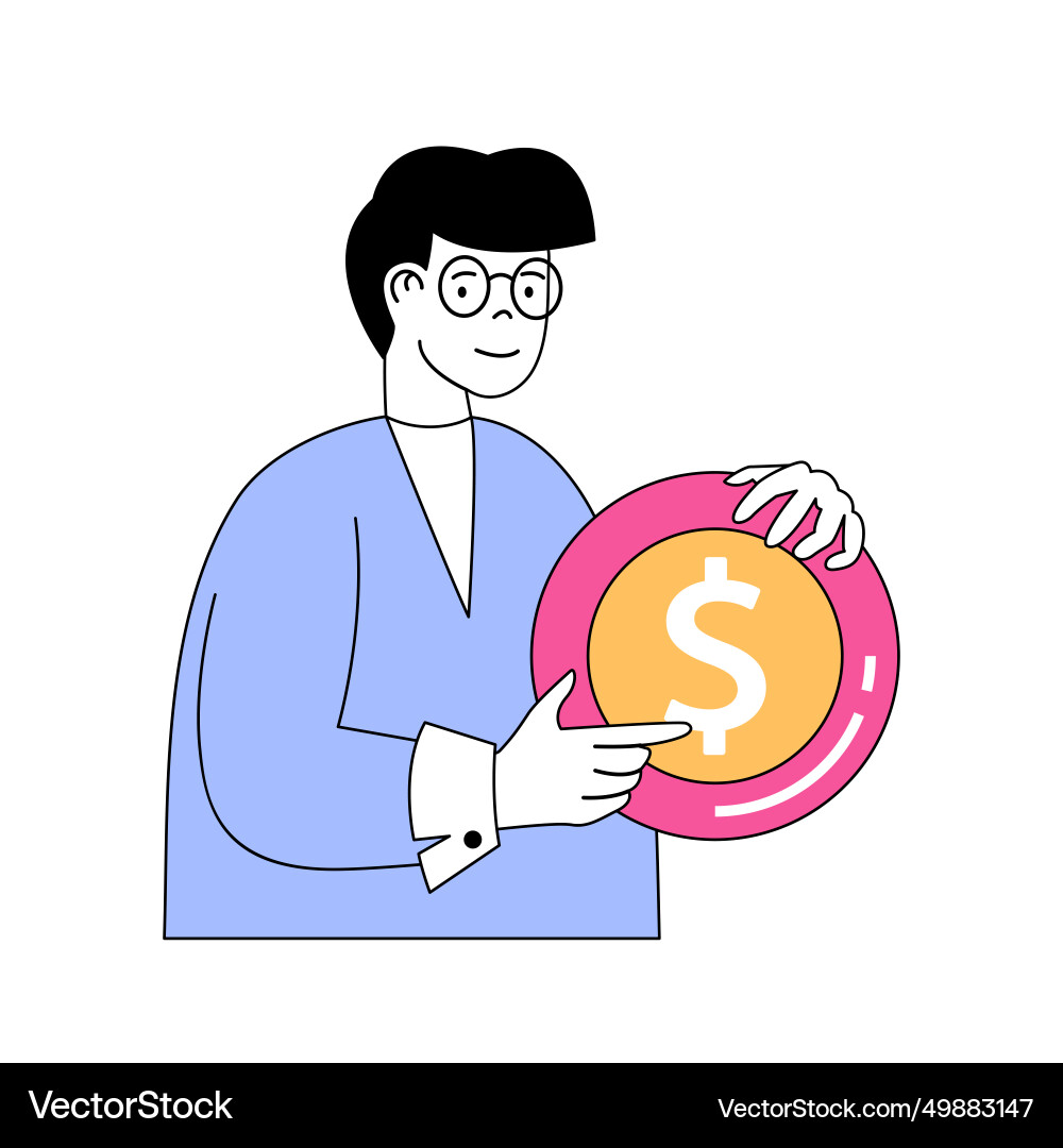 Mobile commerce concept with cartoon people in Vector Image