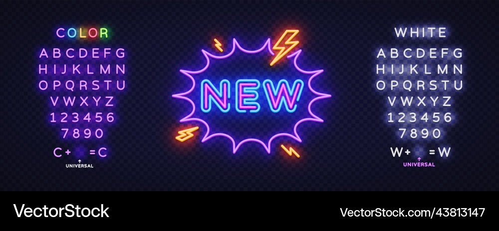 New modern neon text great design for any Vector Image