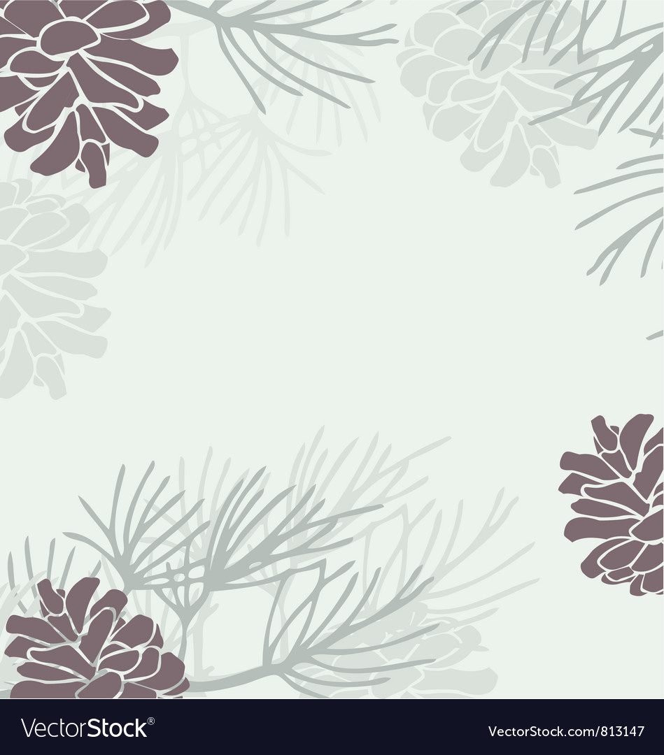 Pinecone background Royalty Free Vector Image - VectorStock