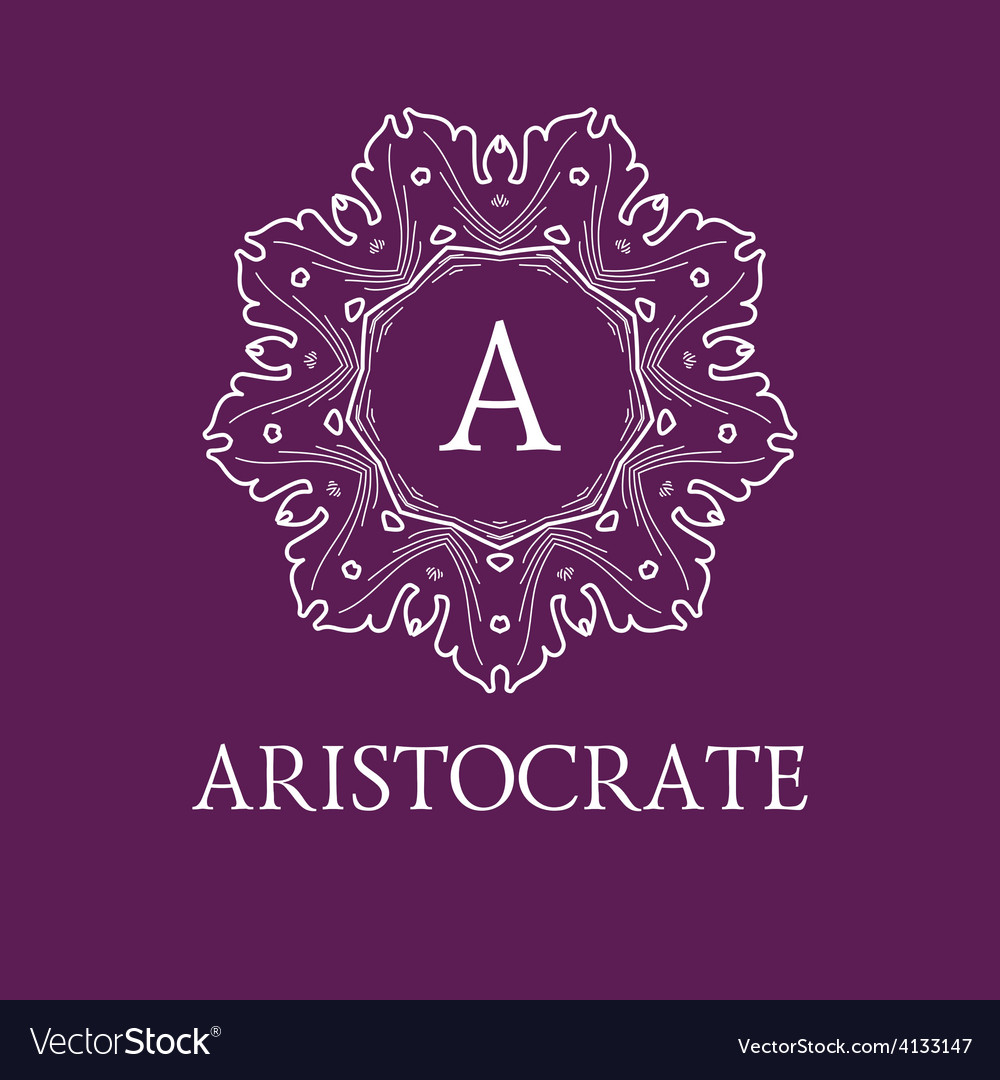 Simple and elegant monogram design template Vector Image