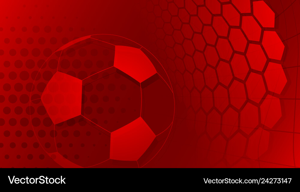 Soccer background in red colors Royalty Free Vector Image