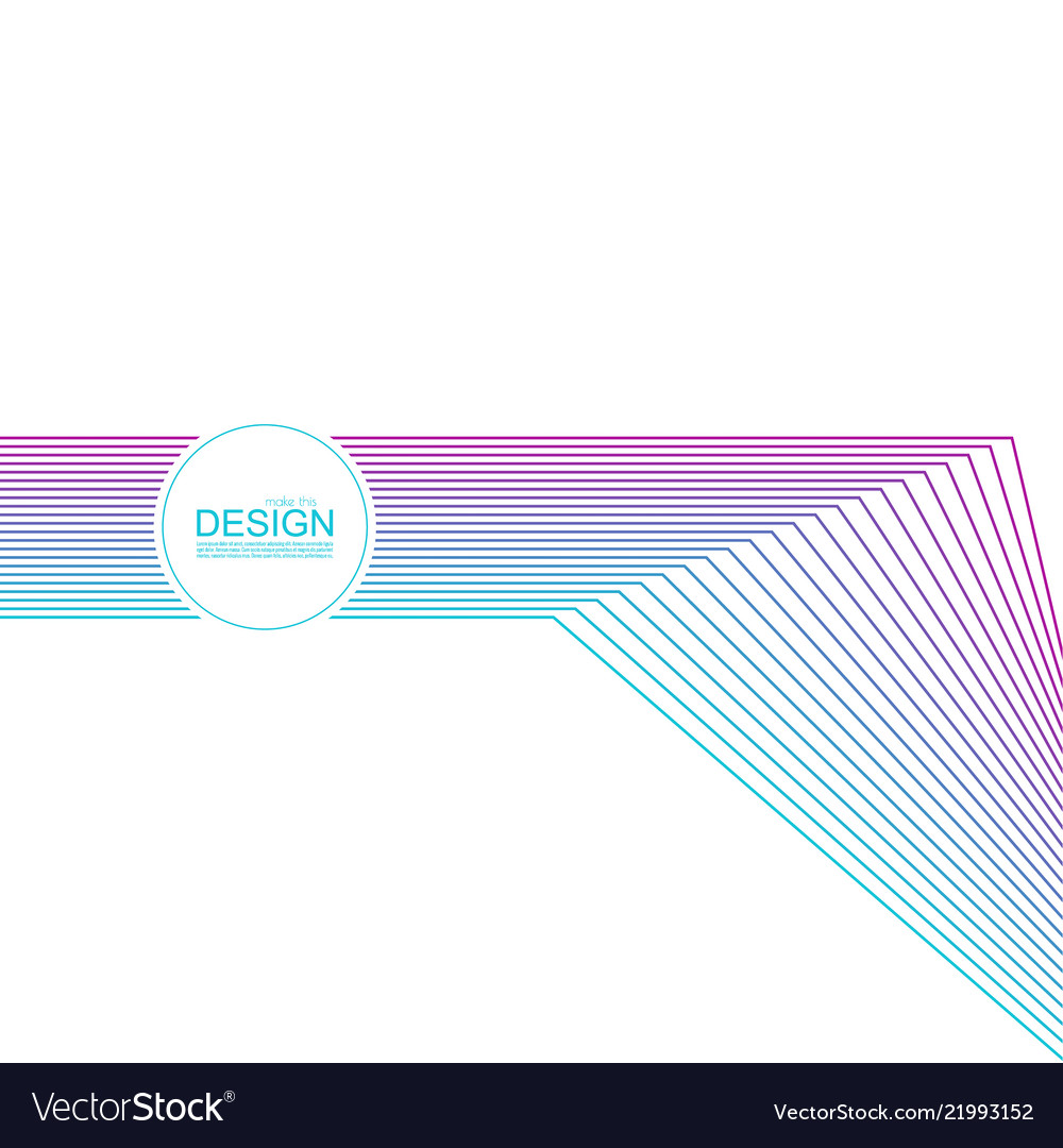 Abstract background with gradient color lines Vector Image