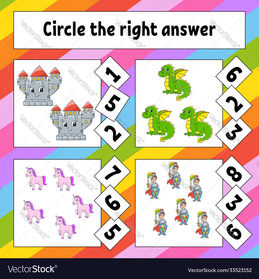 Circle right answer education developing Vector Image