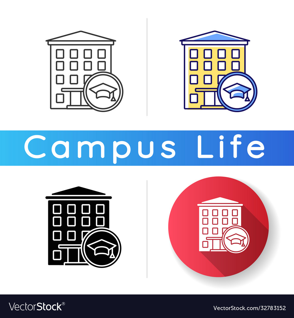 Dormitory icon Royalty Free Vector Image - VectorStock