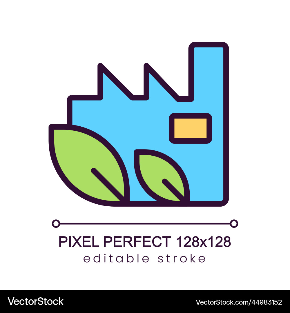 Factory pixel perfect rgb color icon Royalty Free Vector