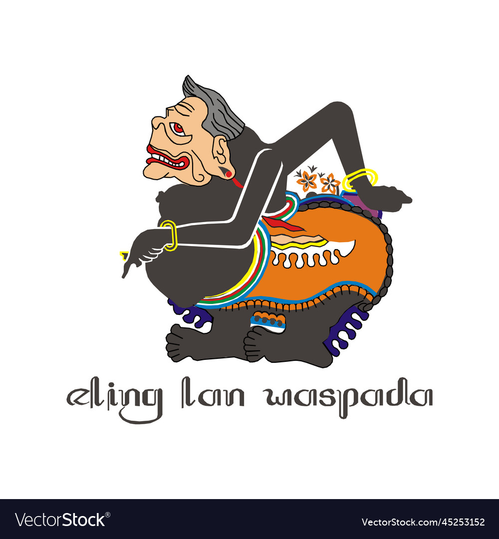 Java puppet semar legend art Royalty Free Vector Image