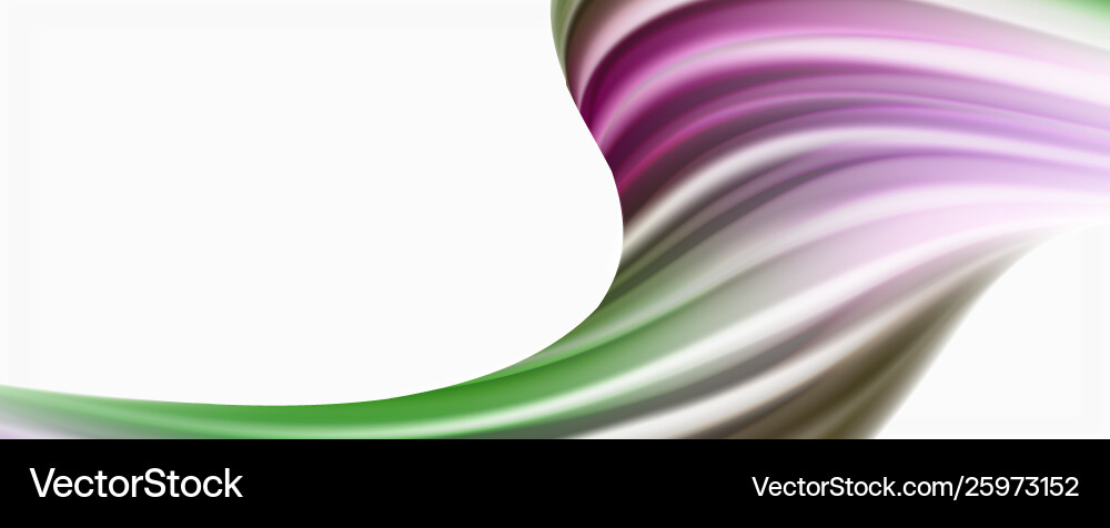 Modern liquid color flow on white - colorful Vector Image