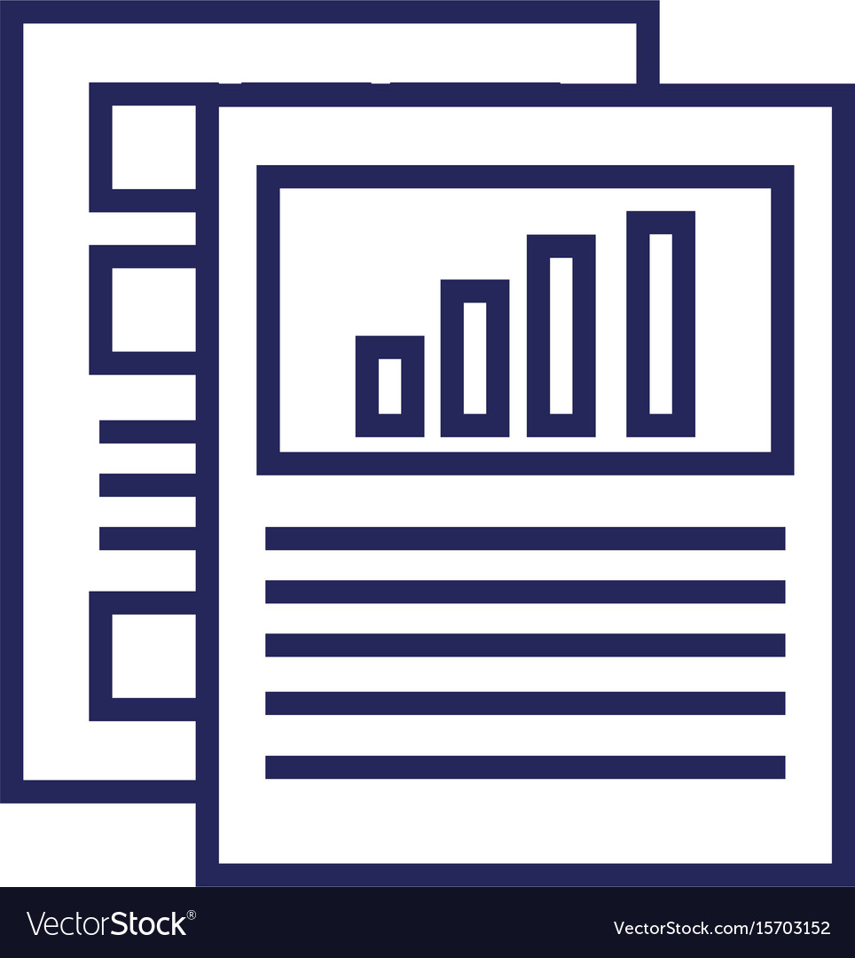 Paper document with statistics Royalty Free Vector Image