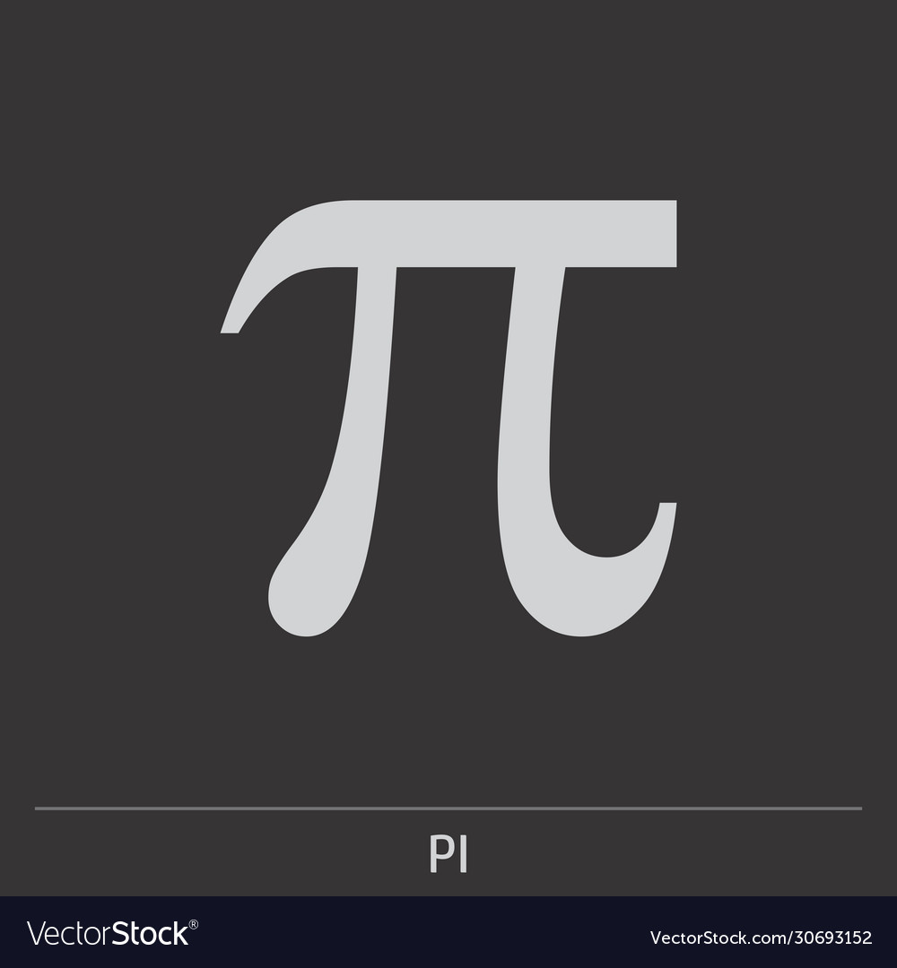 Pi Greek Letter Icon Royalty Free Vector Image