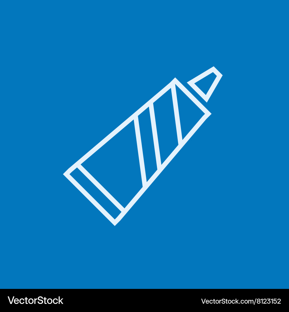 Tube of toothpaste line icon Royalty Free Vector Image
