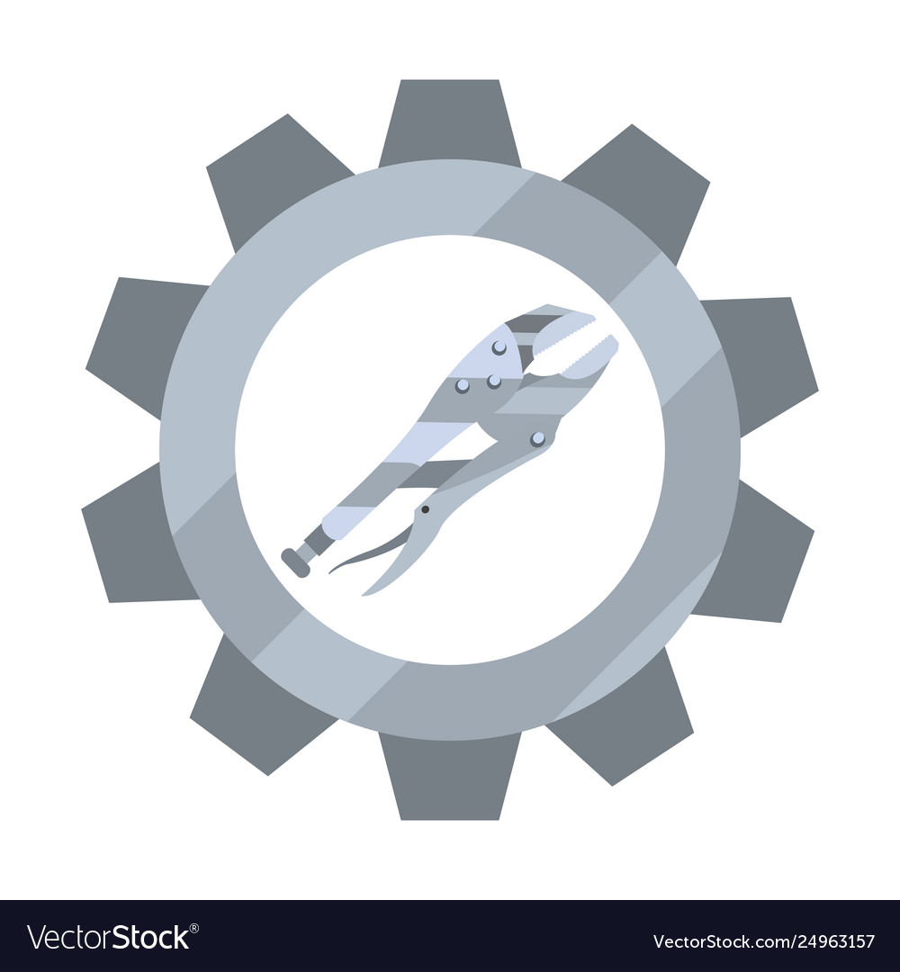 Adjustable spanner tool Royalty Free Vector Image