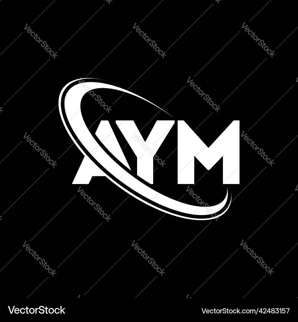 Aym logo letter letter logo design Royalty Free Vector Image
