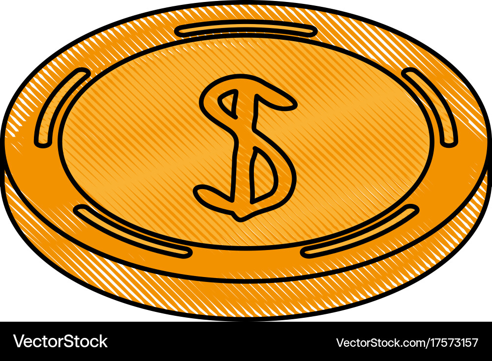 Coin money symbol Royalty Free Vector Image - VectorStock