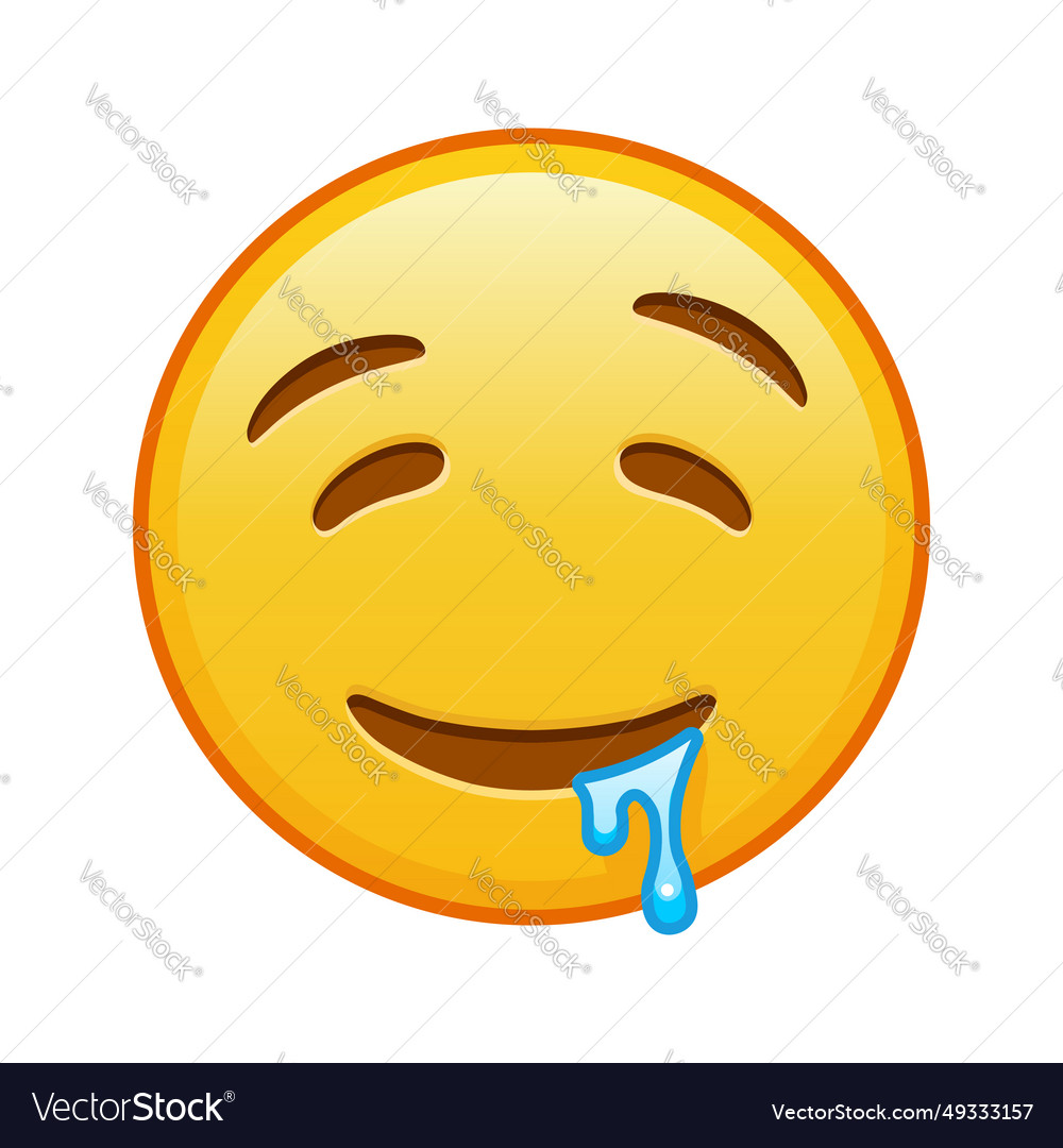 Drooling face large size of yellow emoji smile Vector Image Drooling face large size of yellow emoji smile Vector Image