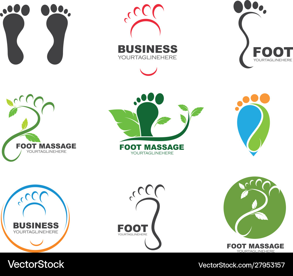 Foot logo for business Royalty Free Vector Image