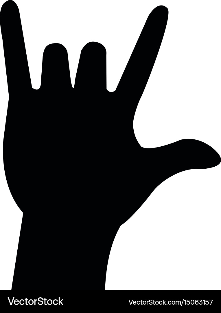 Rocker Hand Silhouette