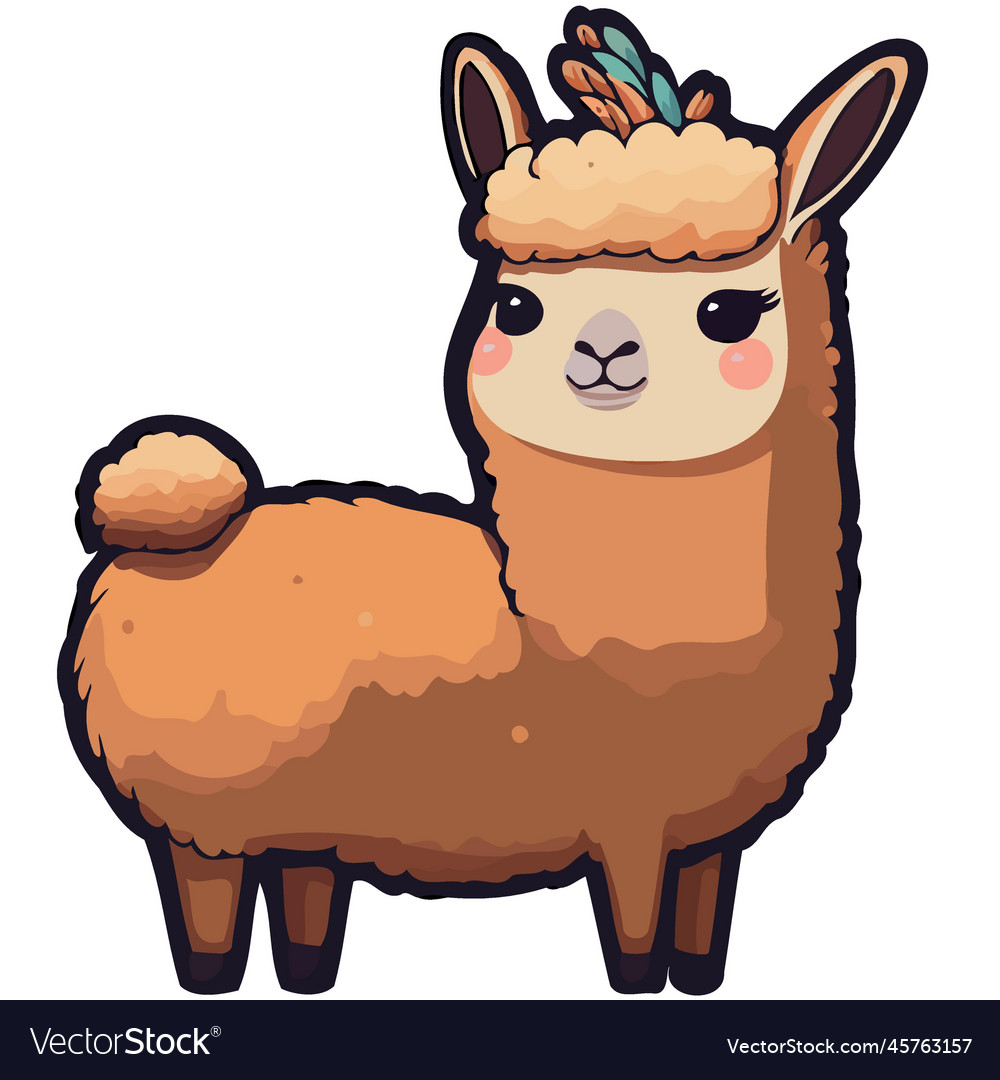Llama mammal animal body Royalty Free Vector Image Llama mammal animal body Royalty Free Vector Image