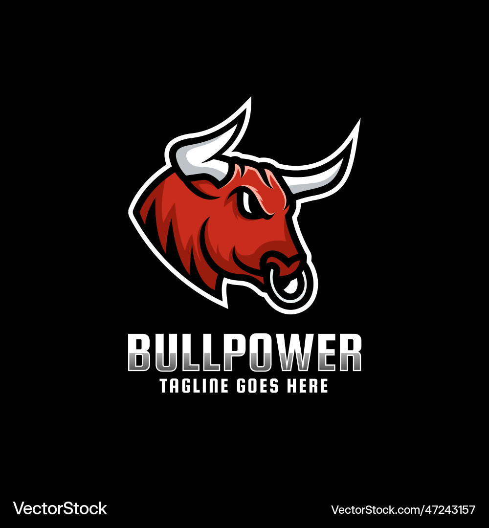Logo bull e sport and style Royalty Free Vector Image