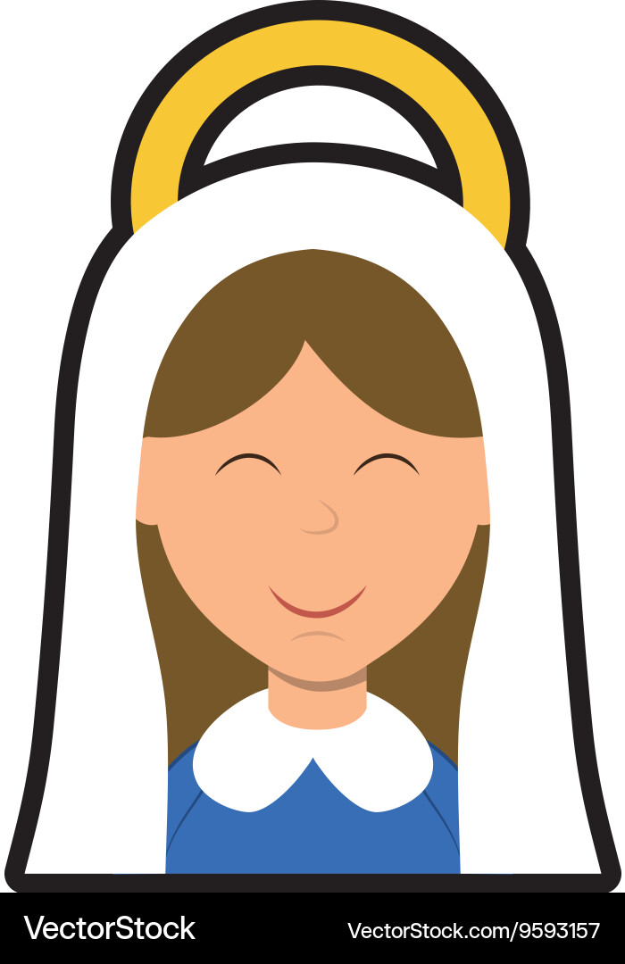 Maria icon Merry Christmas design graphic Vector Image