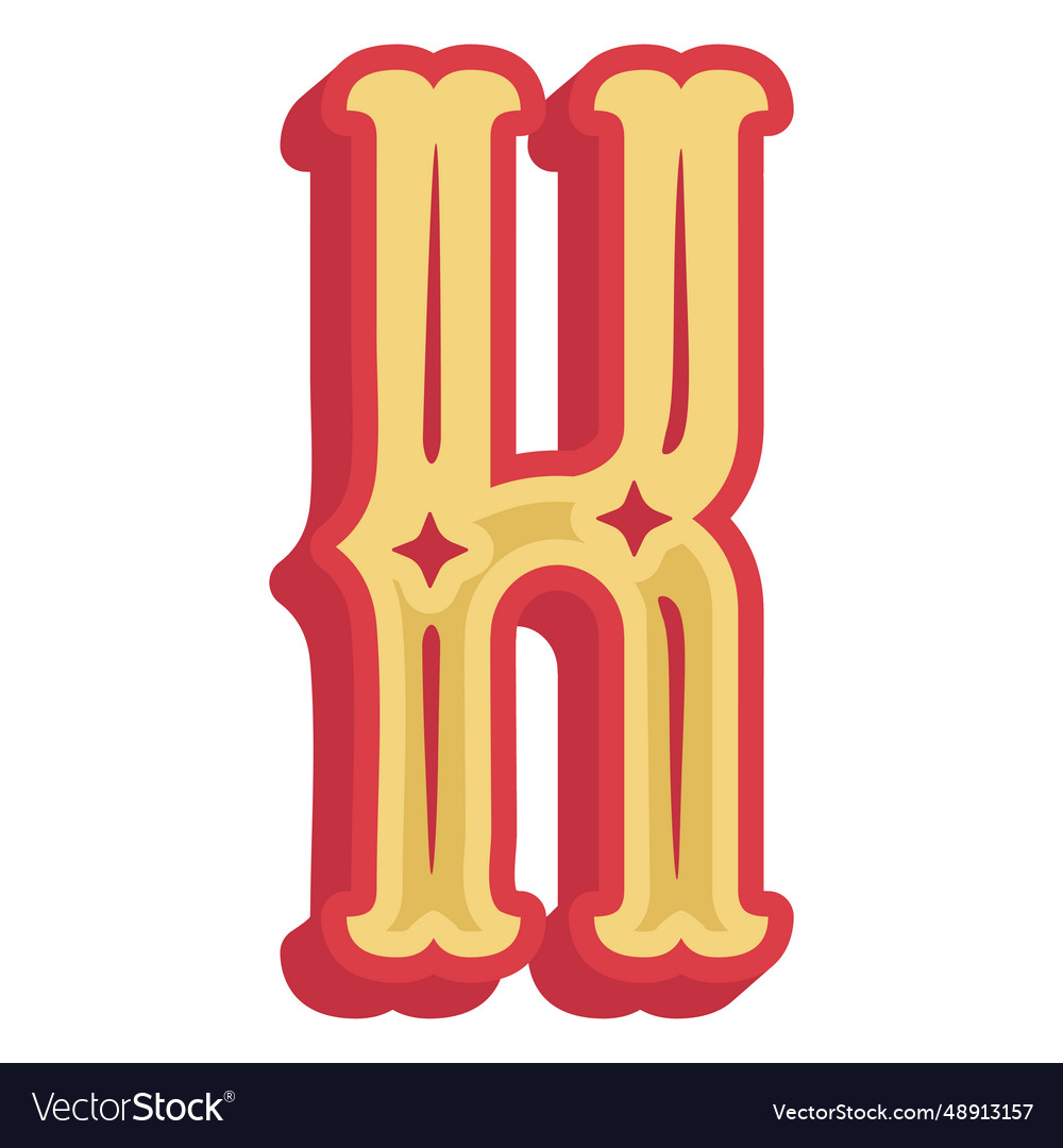 Mexican abc letter k icon Royalty Free Vector Image