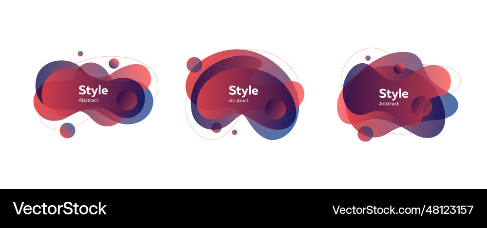 Modern fluid gradient elements Royalty Free Vector Image