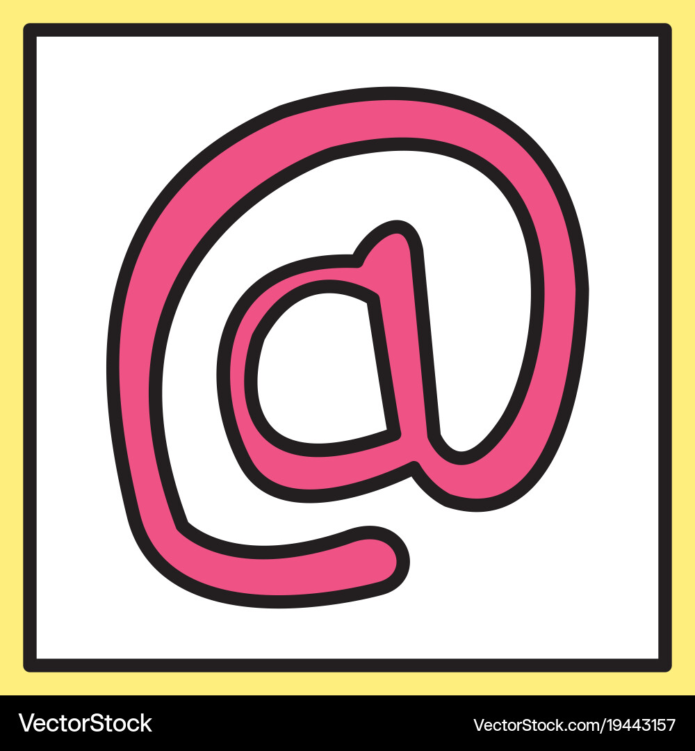 Outline email icon isolated on background line Vector Image