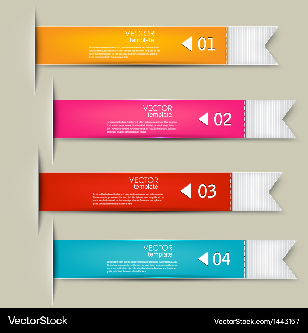 Set of bookmarks stickers labels tags numbered Vector Image