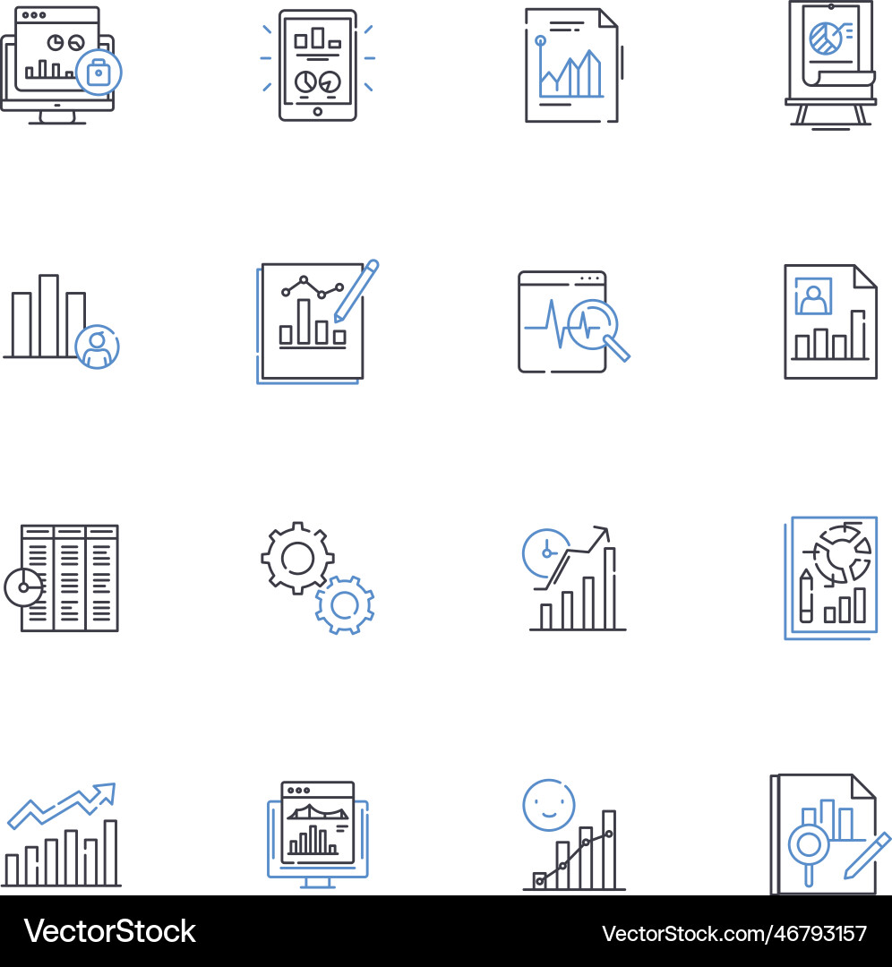 Tally marks line icons collection counting Vector Image
