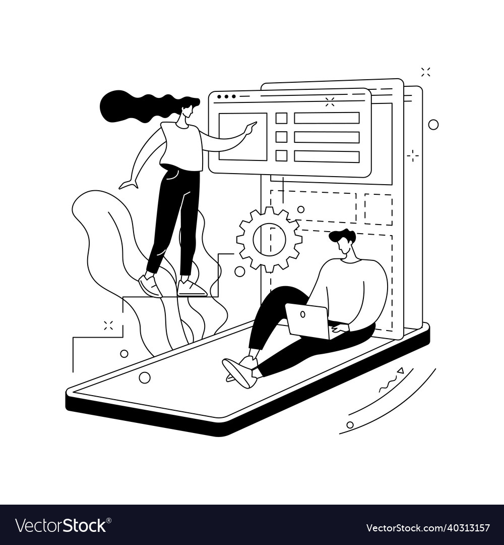 Web application design abstract concept Royalty Free Vector