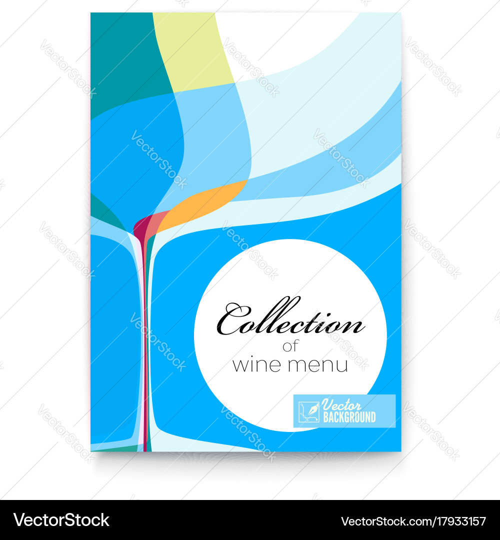 Wine list design template for bar or restaurants Vector Image