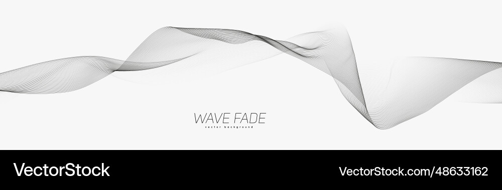Abstract background with faded line waves warped Vector Image
