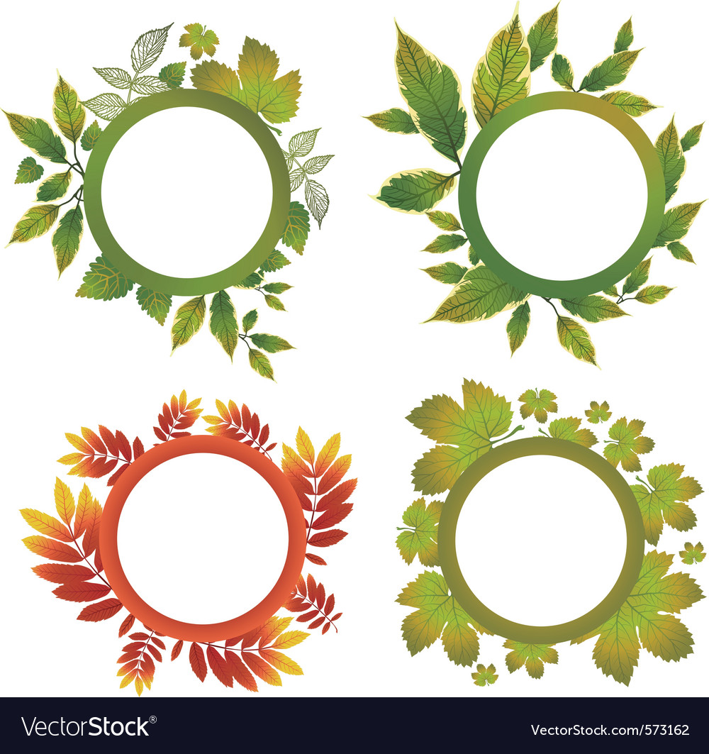 Autumn leafs design elements Royalty Free Vector Image