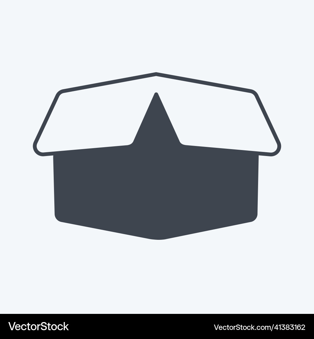 Box icon in trendy glyph style isolated on soft Vector Image