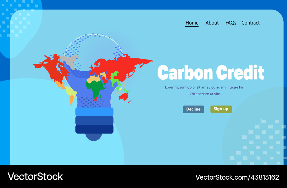 Carbon credit concept responsibility of co2 Vector Image
