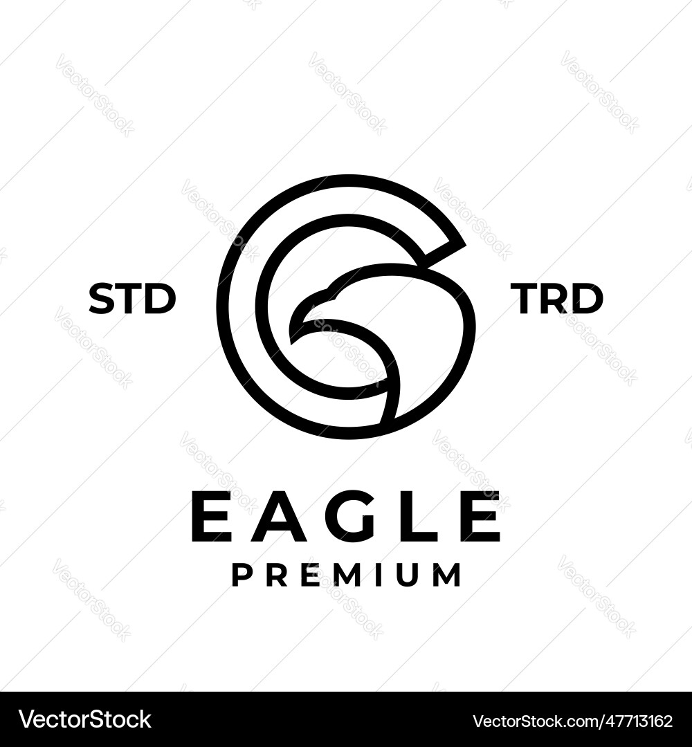G eagle letter logo icon design template Vector Image