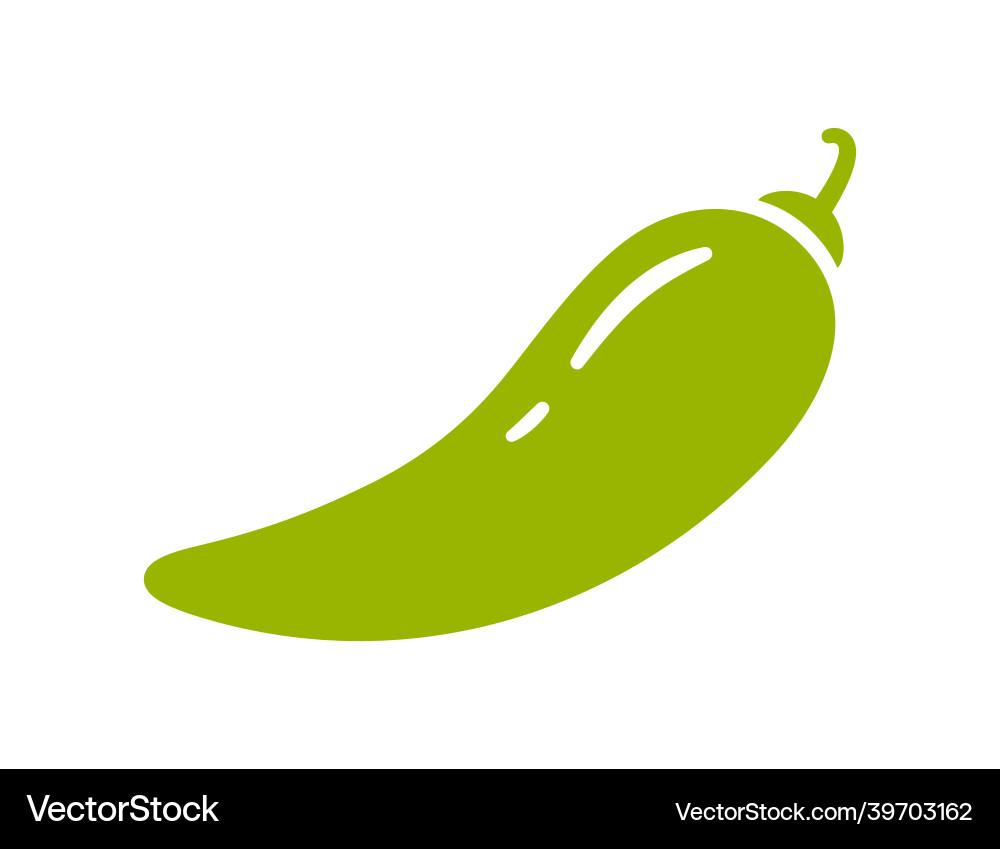 Green chili pepper level icon spice Royalty Free Vector