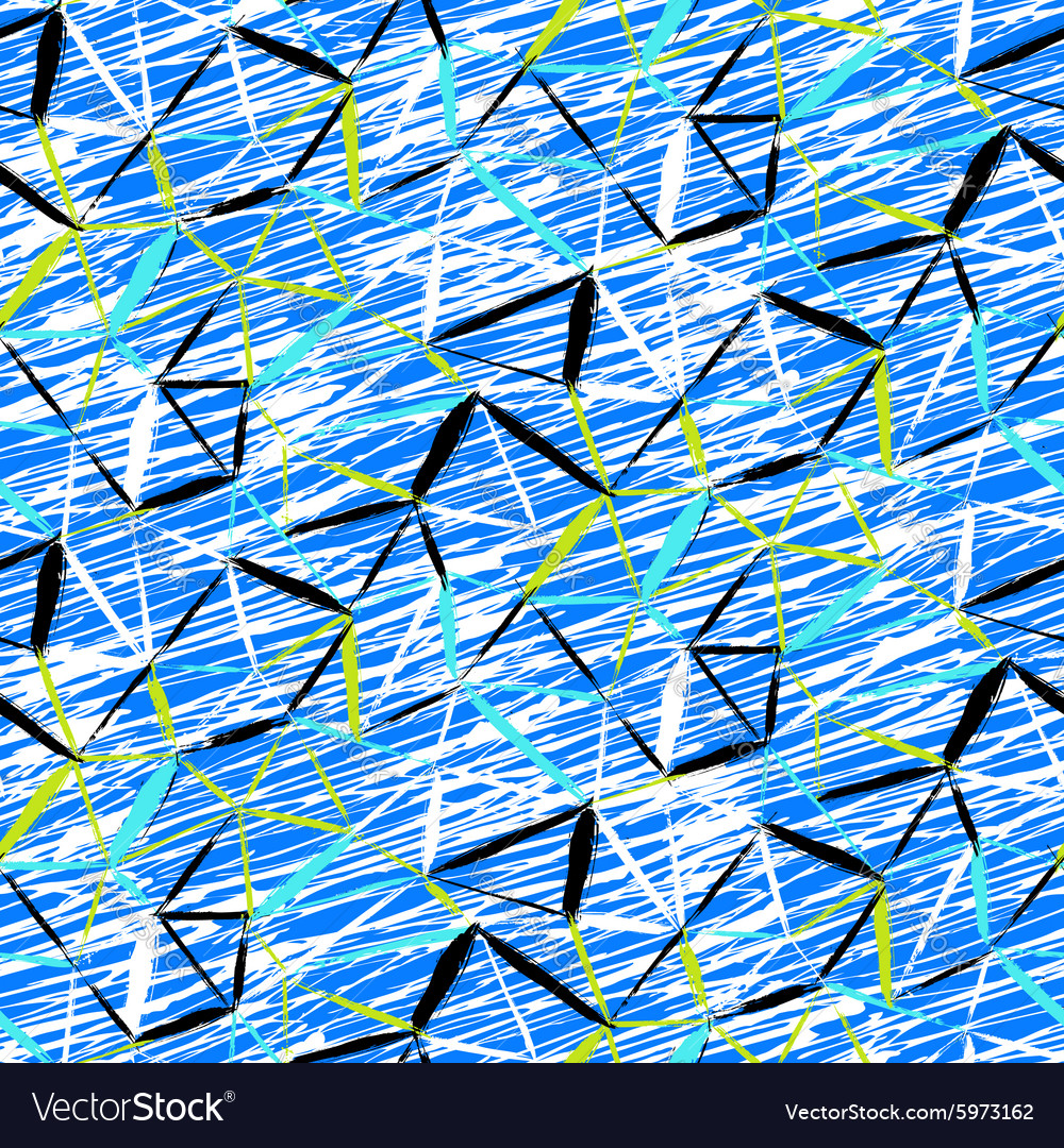 Hand painted geometric pattern Royalty Free Vector Image