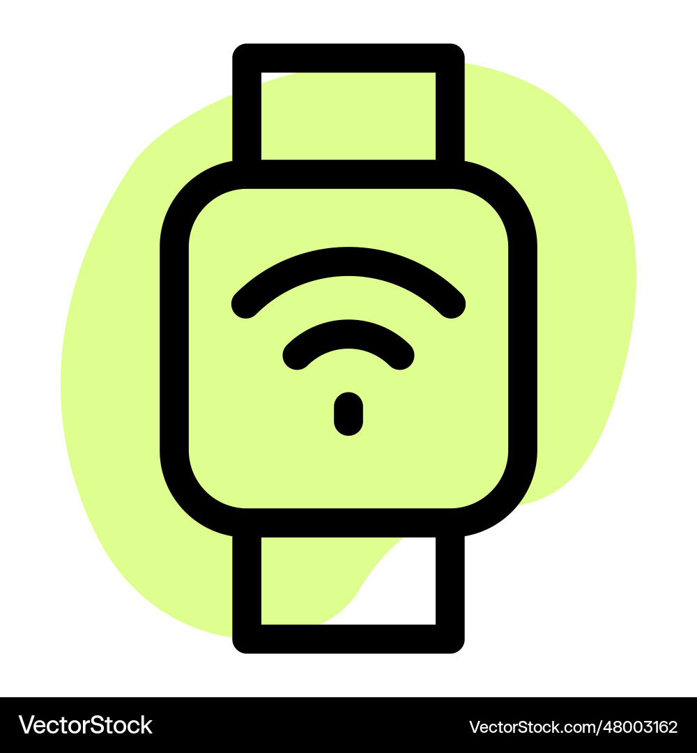 Latest smartwatch with wireless connectivity Vector Image