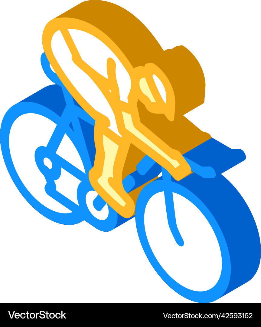Male cyclist isometric icon Royalty Free Vector Image