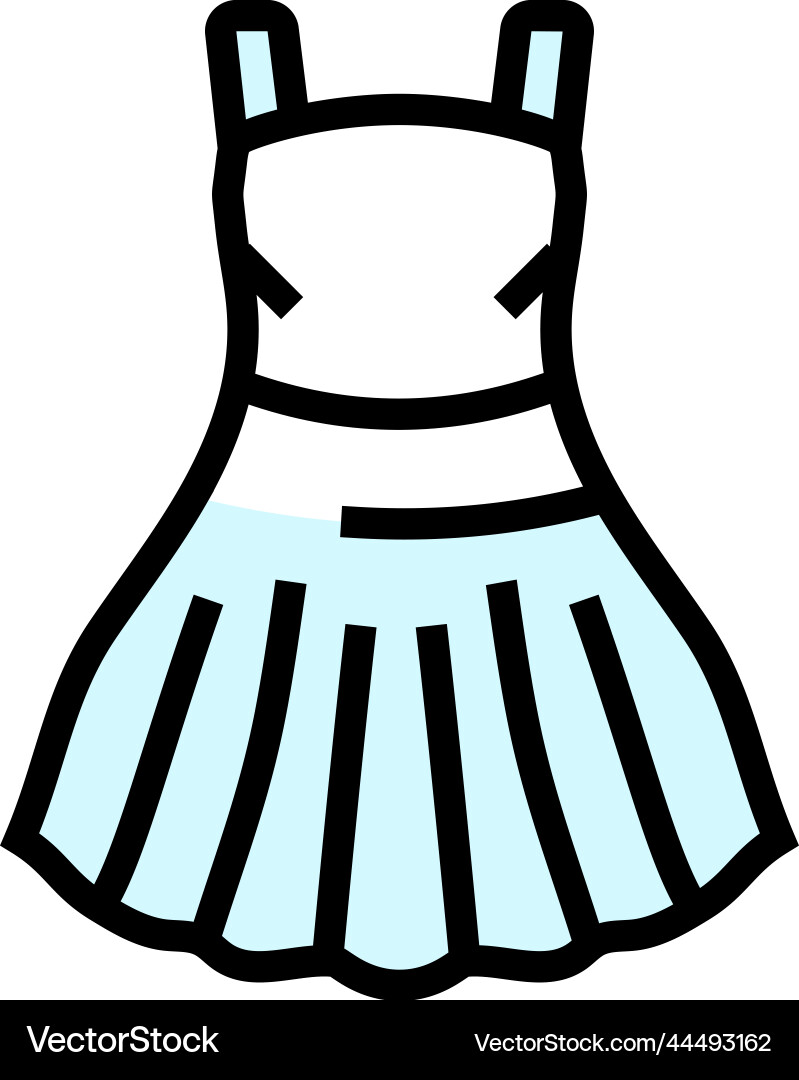 Mini bride dress color icon Royalty Free Vector Image