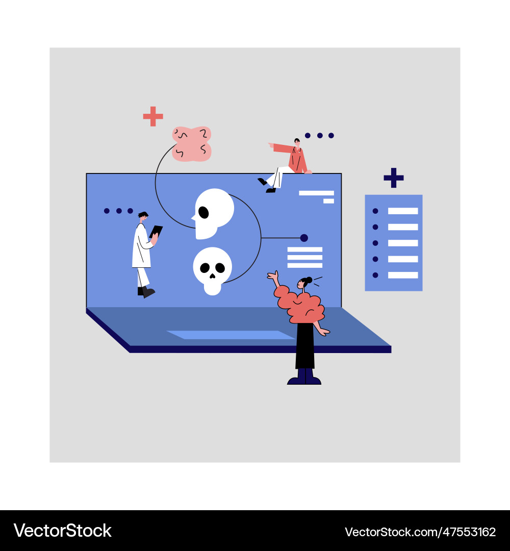 Professional vertebrologist consulting patient Vector Image