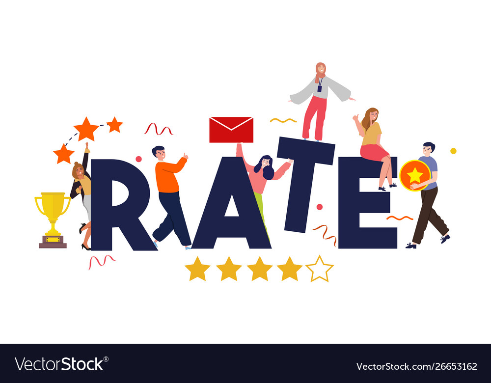 Rate teamwork together business team quality Vector Image Rate teamwork together business team quality Vector Image