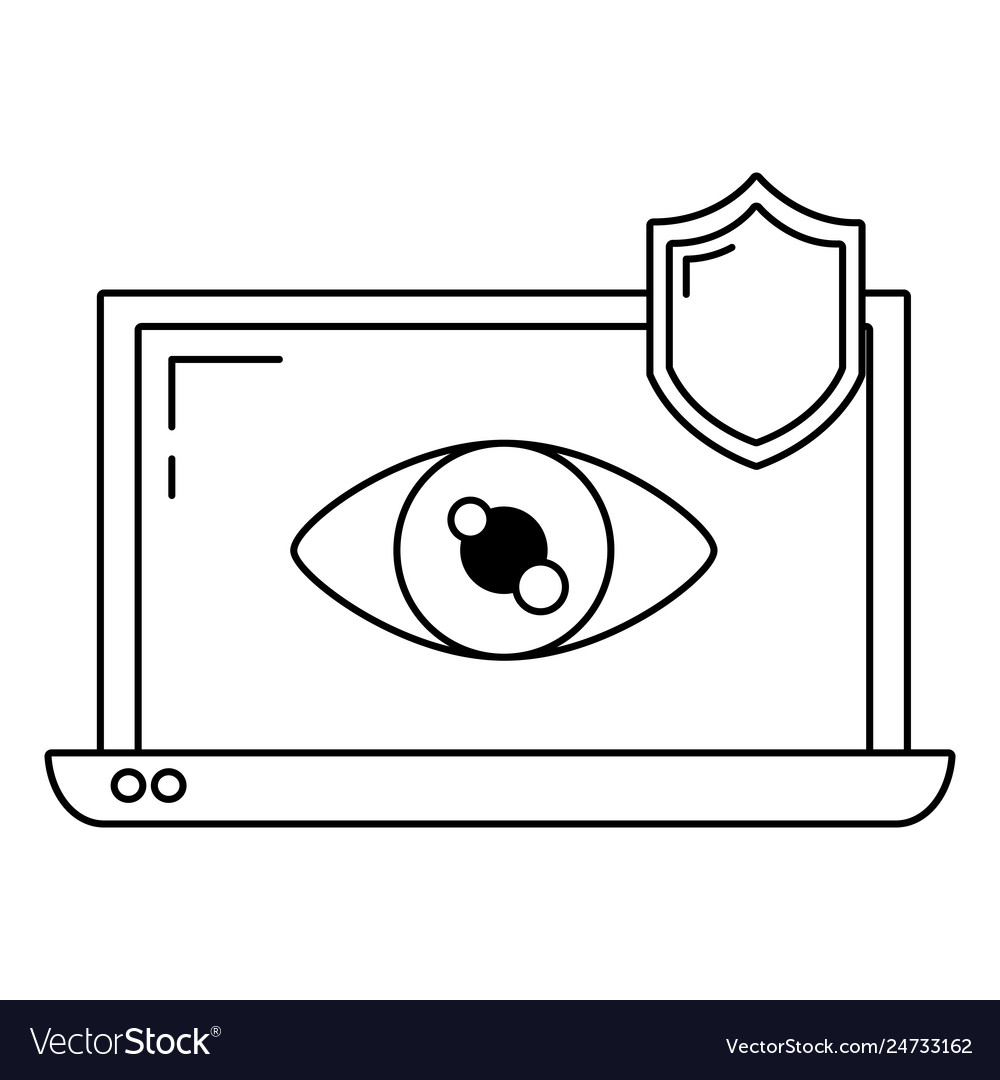 Security system cartoon Royalty Free Vector Image
