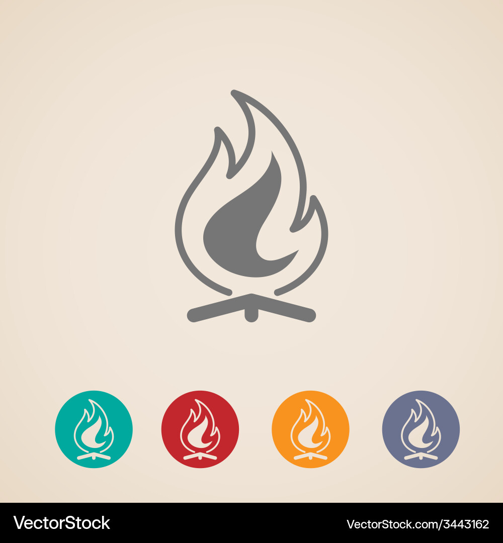 Set of fire icons Royalty Free Vector Image - VectorStock