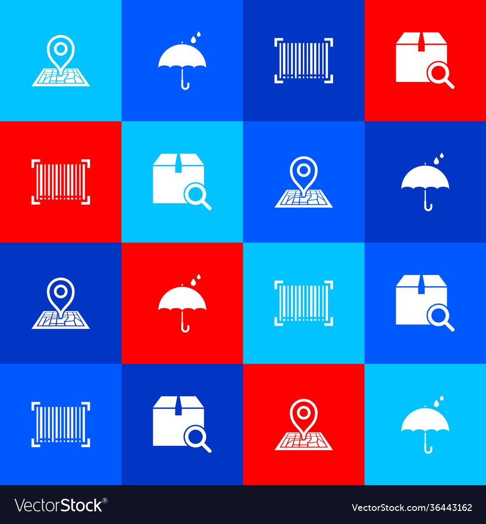 Set placeholder on map umbrella and rain drops Vector Image