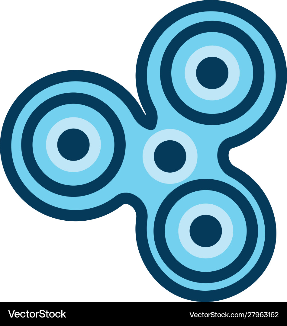 Spinner child toy fill style icon Royalty Free Vector Image