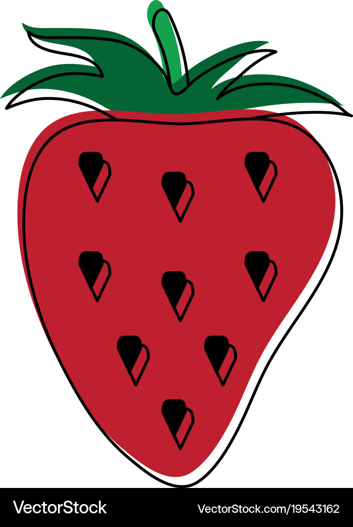 Strawberry fruit symbol Royalty Free Vector Image